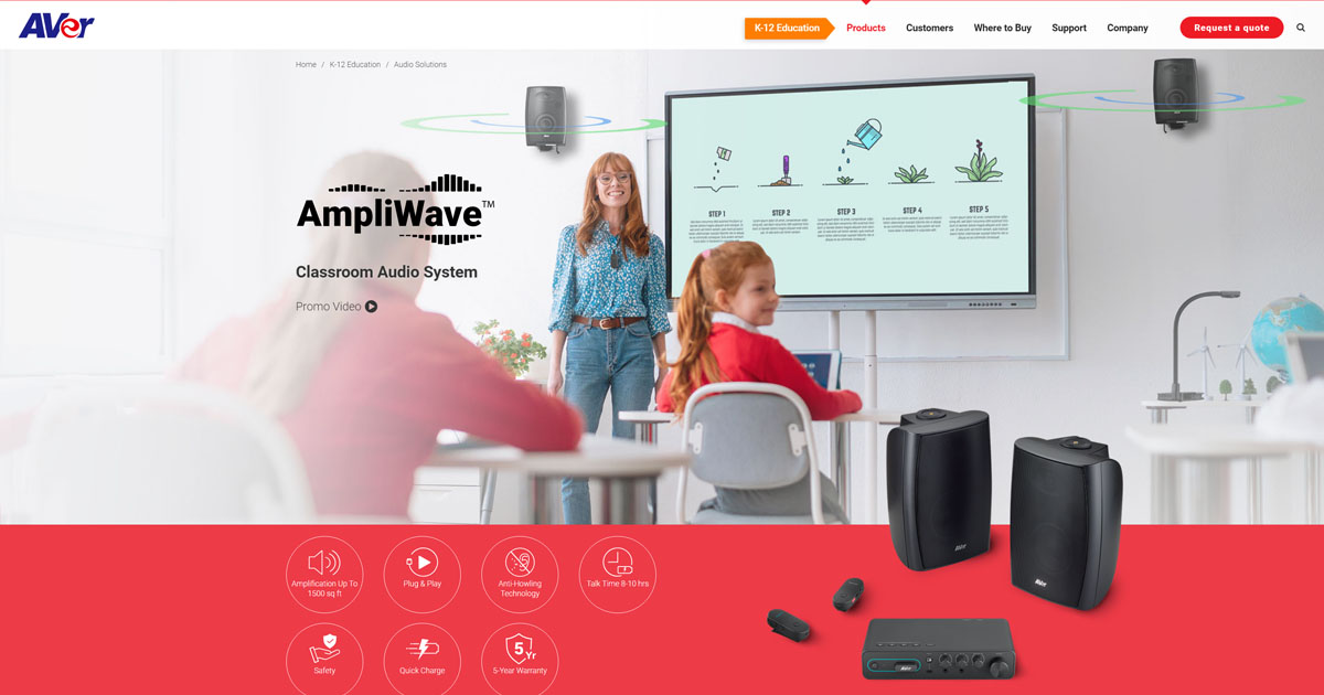 AVer Education, AmpliWave Classroom Audio System | AVer USA