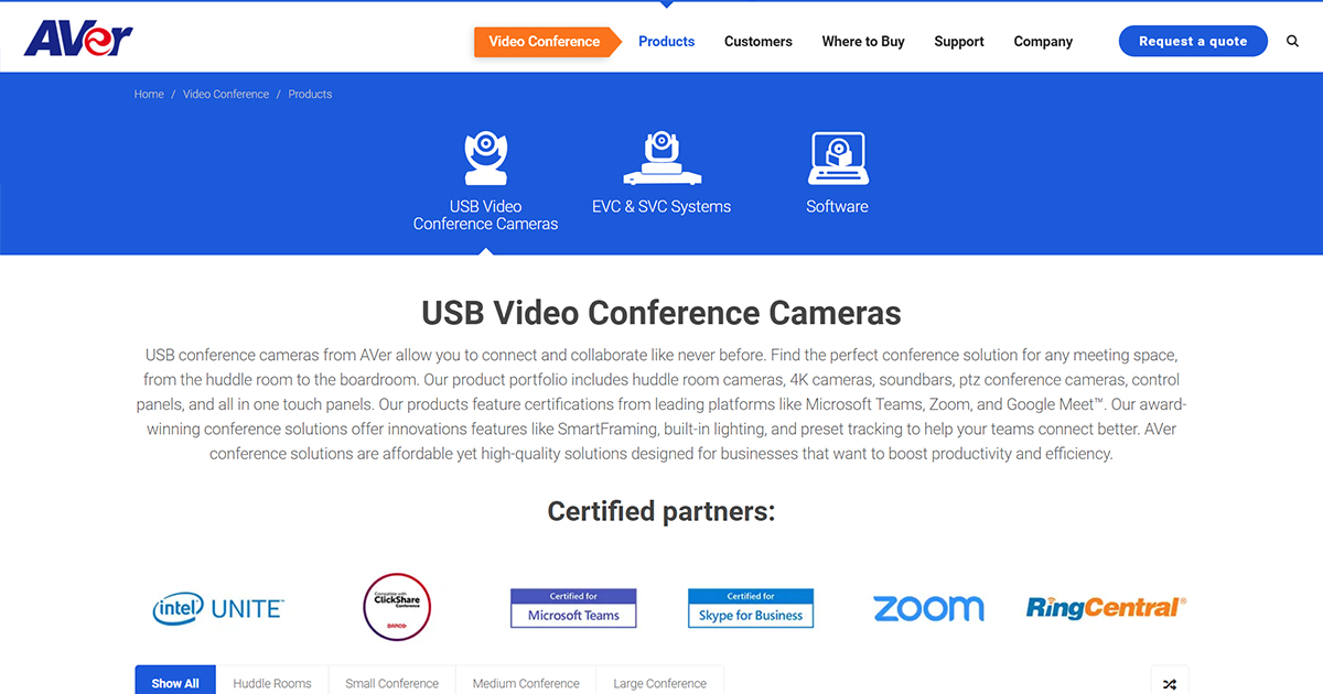USB Video Conference Camera | Conferencing Solutions | AVer USA