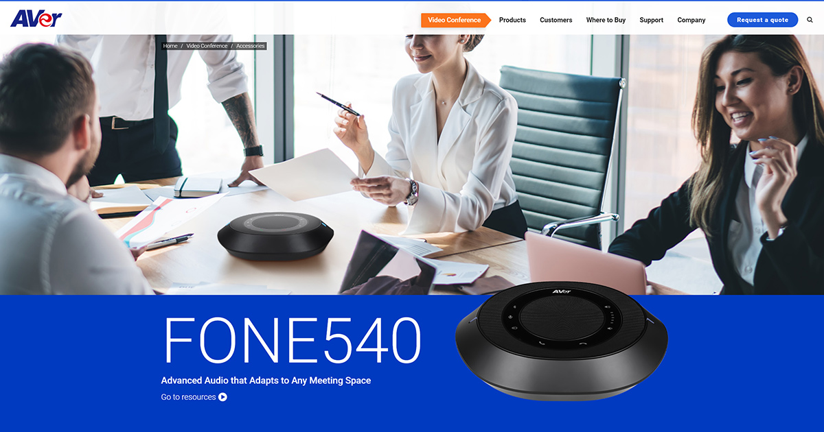 FONE540 Advanced Audio Speakerphone for Conference Room | AVer USA